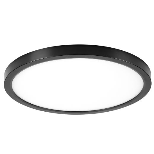 14” Black LED Flush Mount Ceiling Light, 5 CCT 2700K-5000K