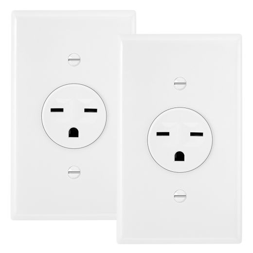 15A Single Receptacle Outlet, NEMA 6-15, 250VAC (2-Pack)
